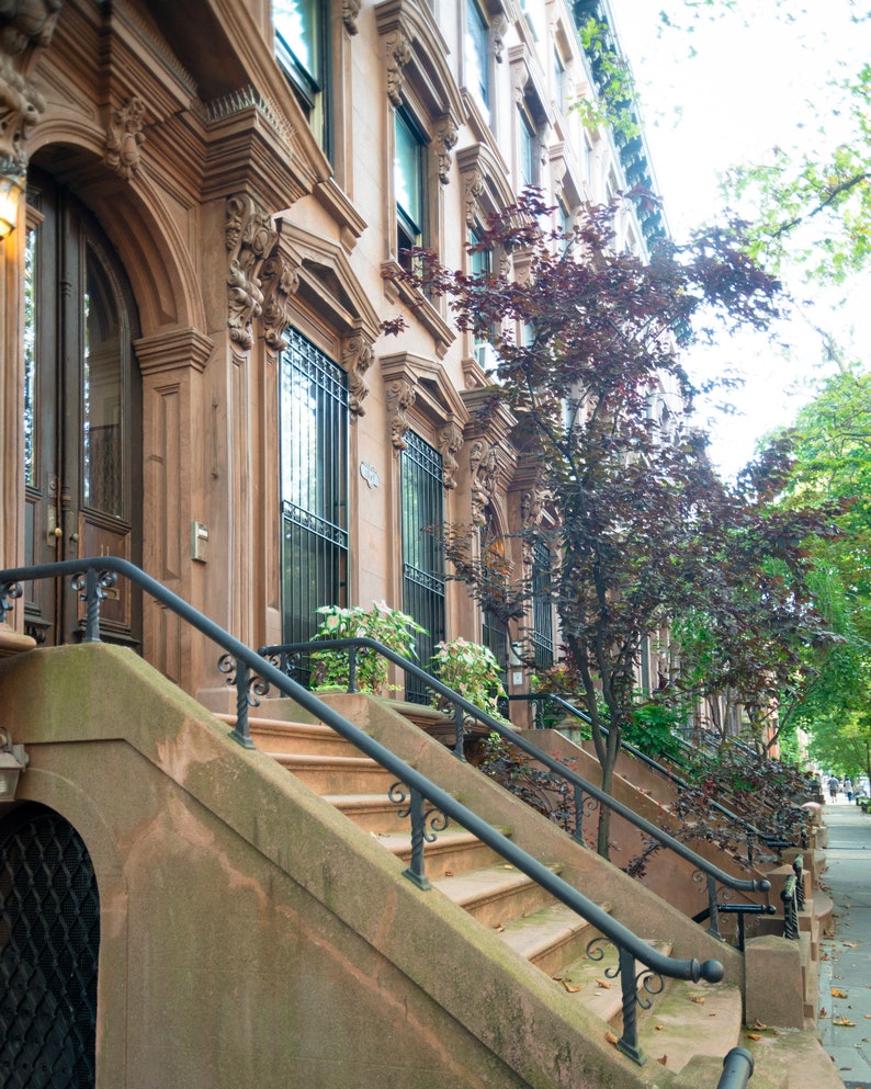 Brownstone Art Print | NYC Print Set | NYC Wall Art | Brownstone Print ...