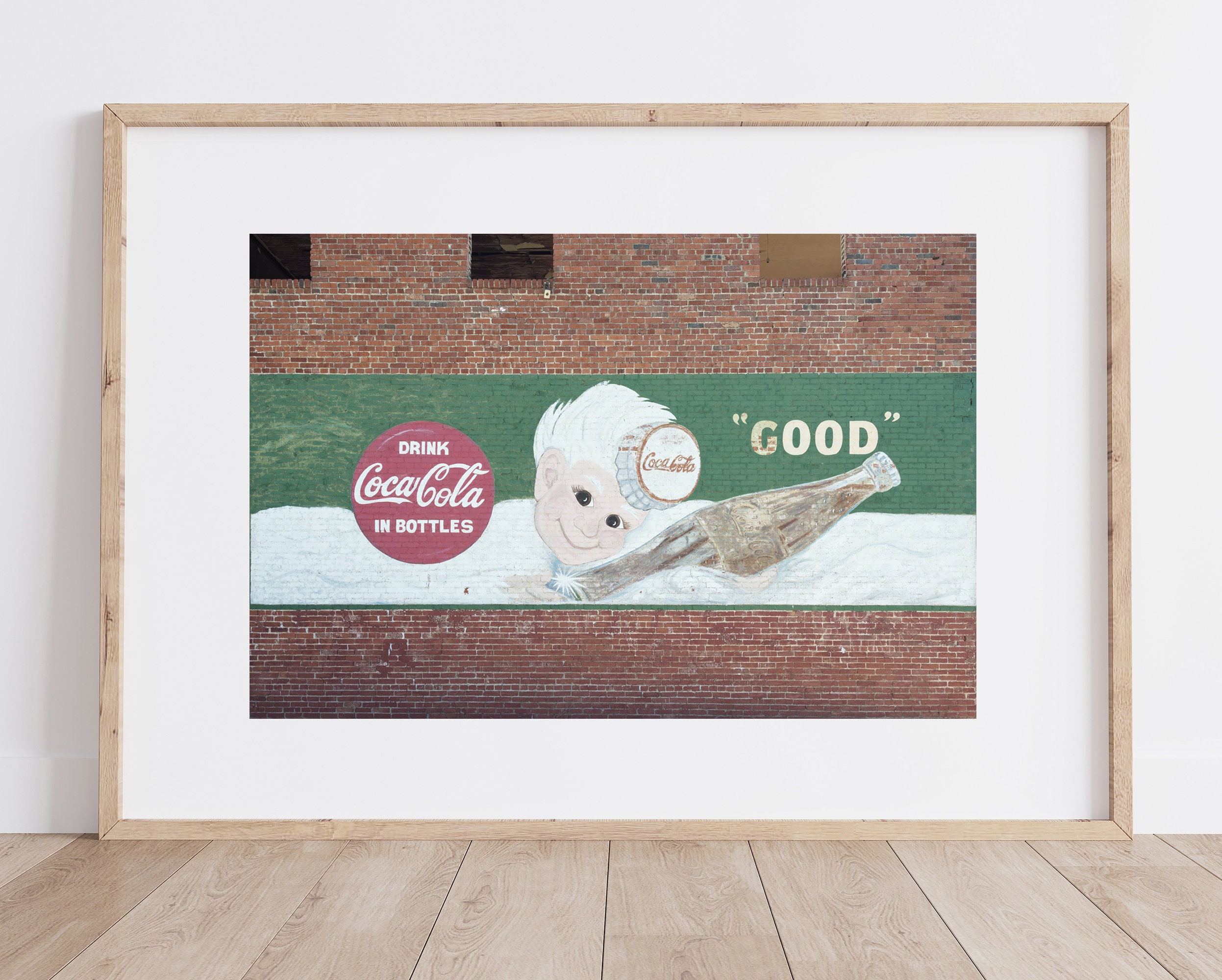 Coca Cola Ghost Sign Print: Okemah Brick Wall Advertisement - Etsy