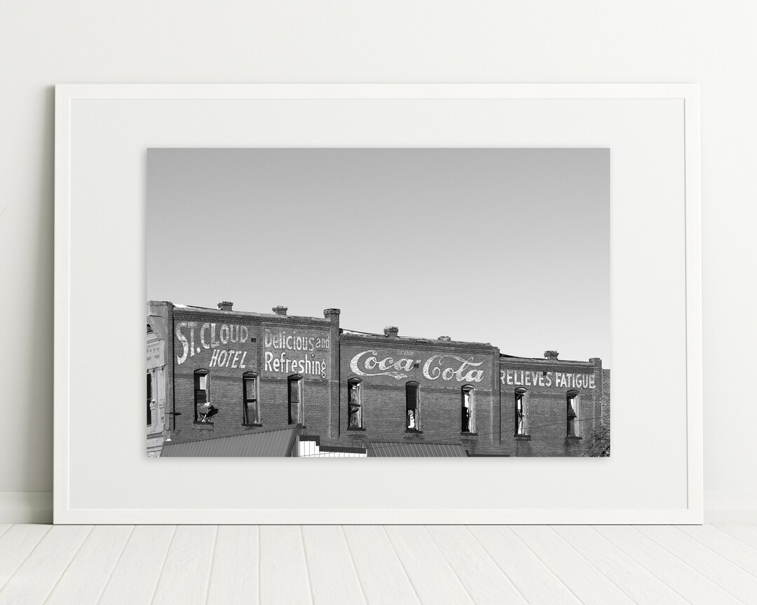 Rt 66 Print | Coca Cola Ghost Sign | Rt 66 Chandler | Oklahoma Print ...