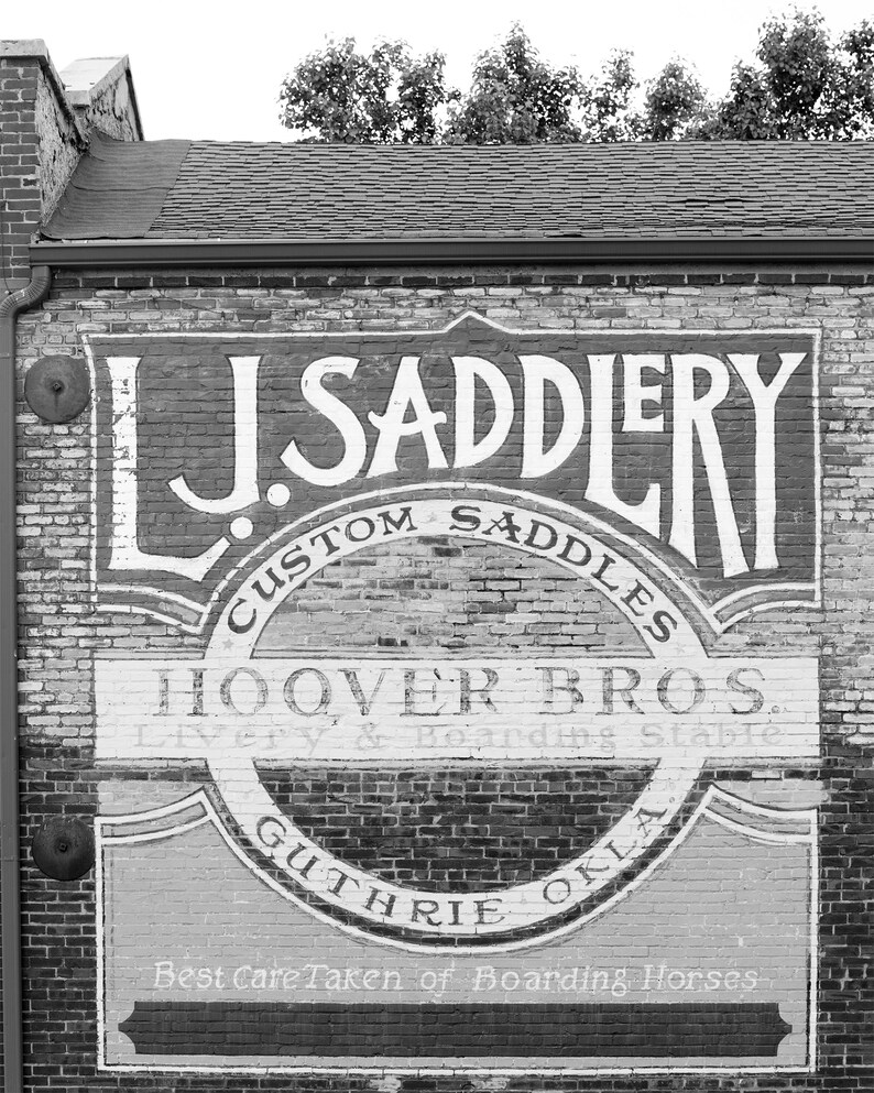 Vintage Livery Sign Victorian-era Ghost Sign Hoover Bros Livery Guthrie ...