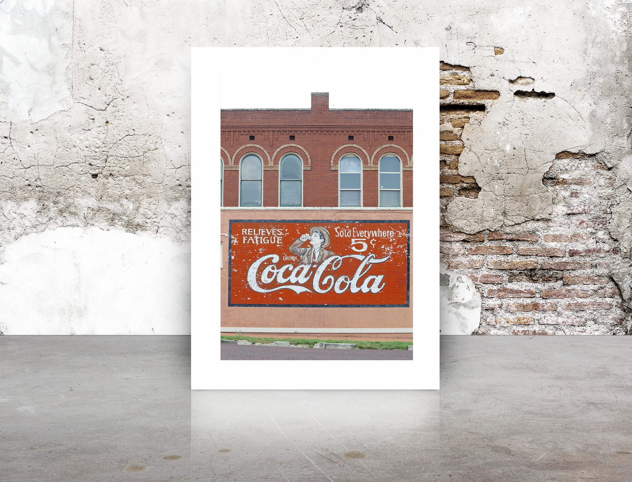 Coca Cola Sign Vintage Coke Coca Cola Ghost Sign Rustic Kitchen Wall ...