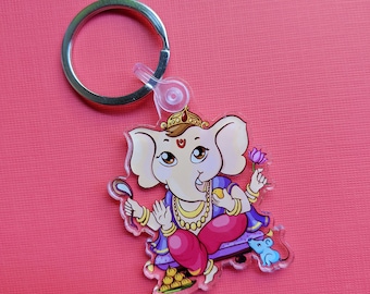 Baby Ganesh, Ganpati, Keychain, Charm, Keyring, Handmade, Indian God ...