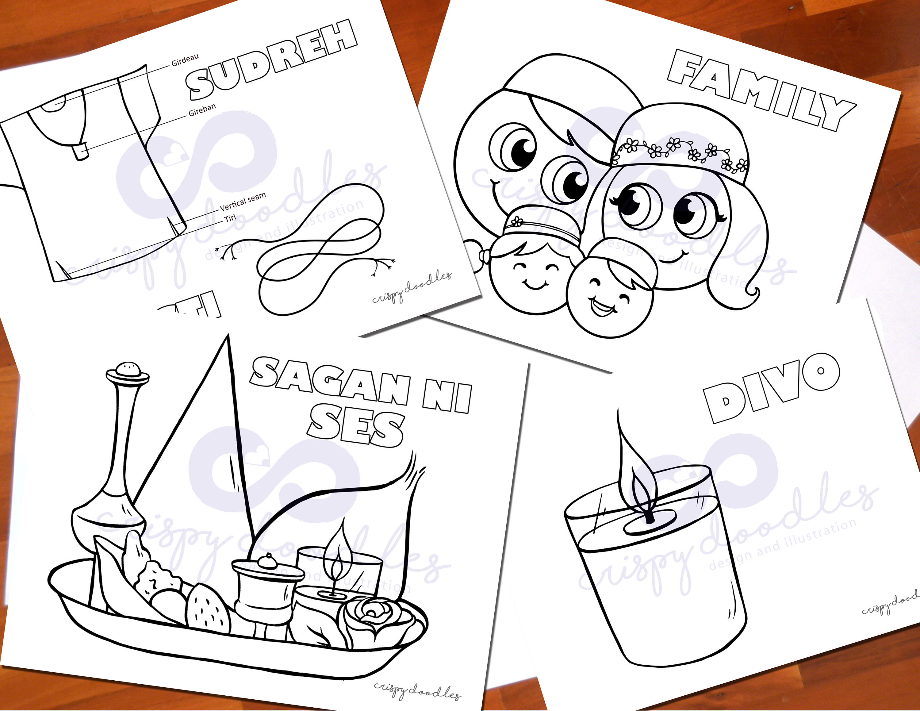 Zoroastrian Coloring Pages Set 2 - Etsy