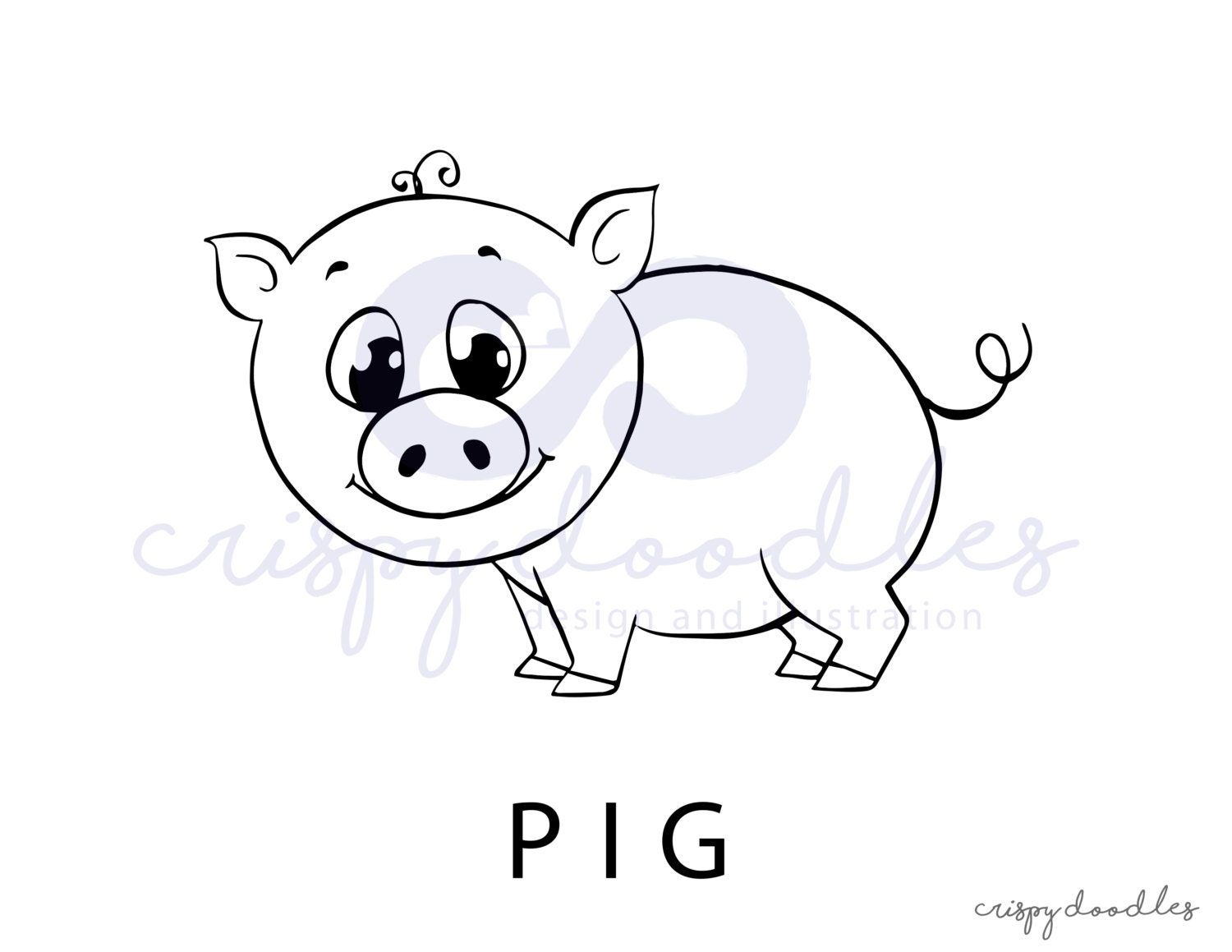 Farm Animals Coloring Pages - Duck Cow Sheep Pig Horse - Etsy