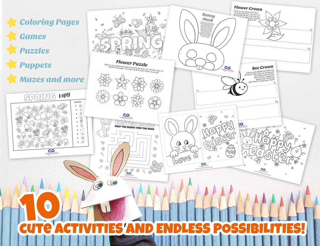Easter and Spring Activity Bundle, Educational Fun School Activity ...