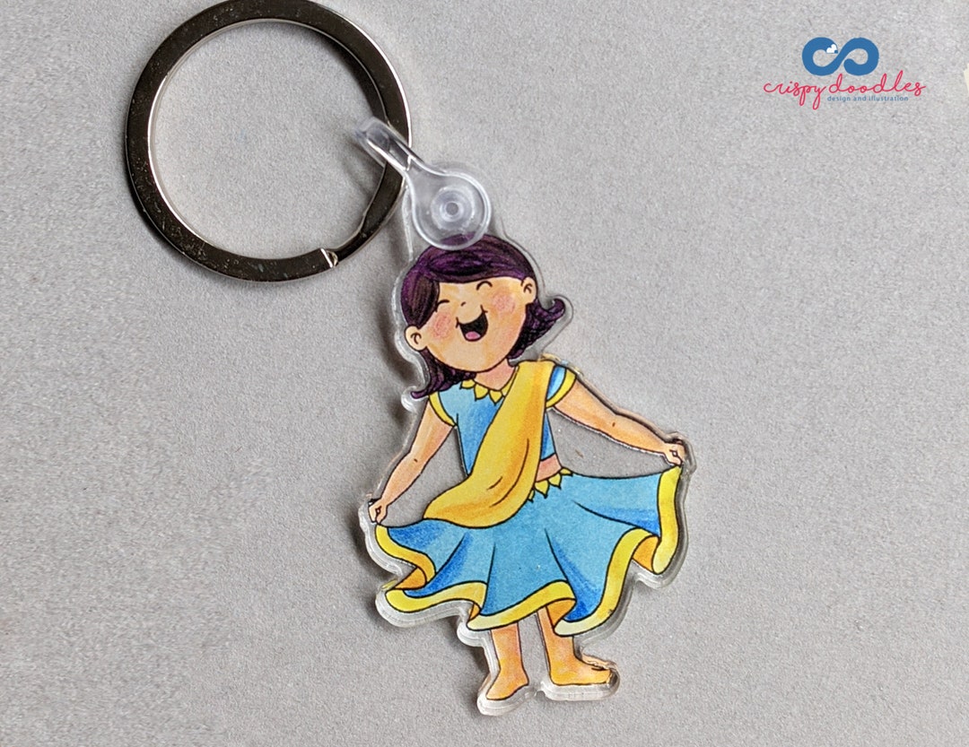 Diwali Keychain - Dressed up for Diwali Celebrate the Festival of ...