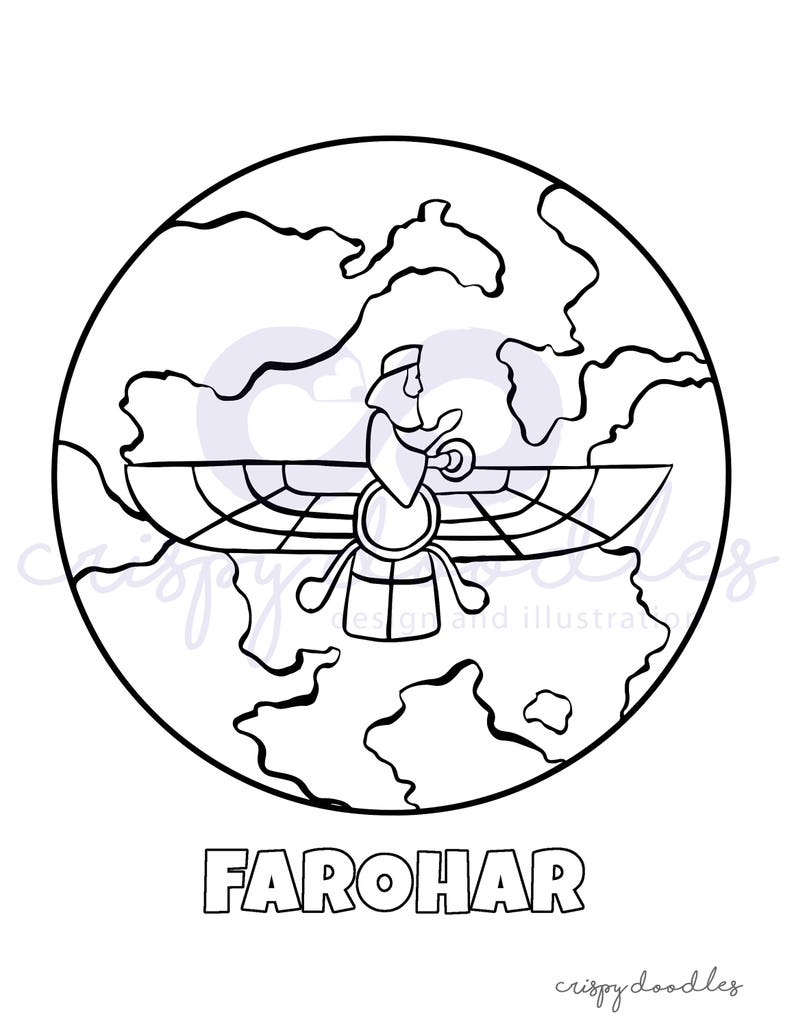 Zoroastrian Coloring Pages Set 1 - Etsy