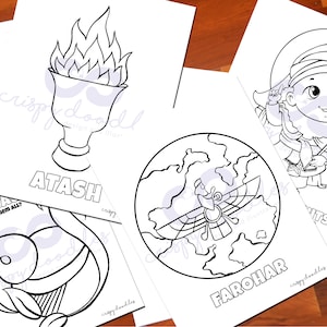 Zoroastrian Coloring Pages Set 1 - Etsy