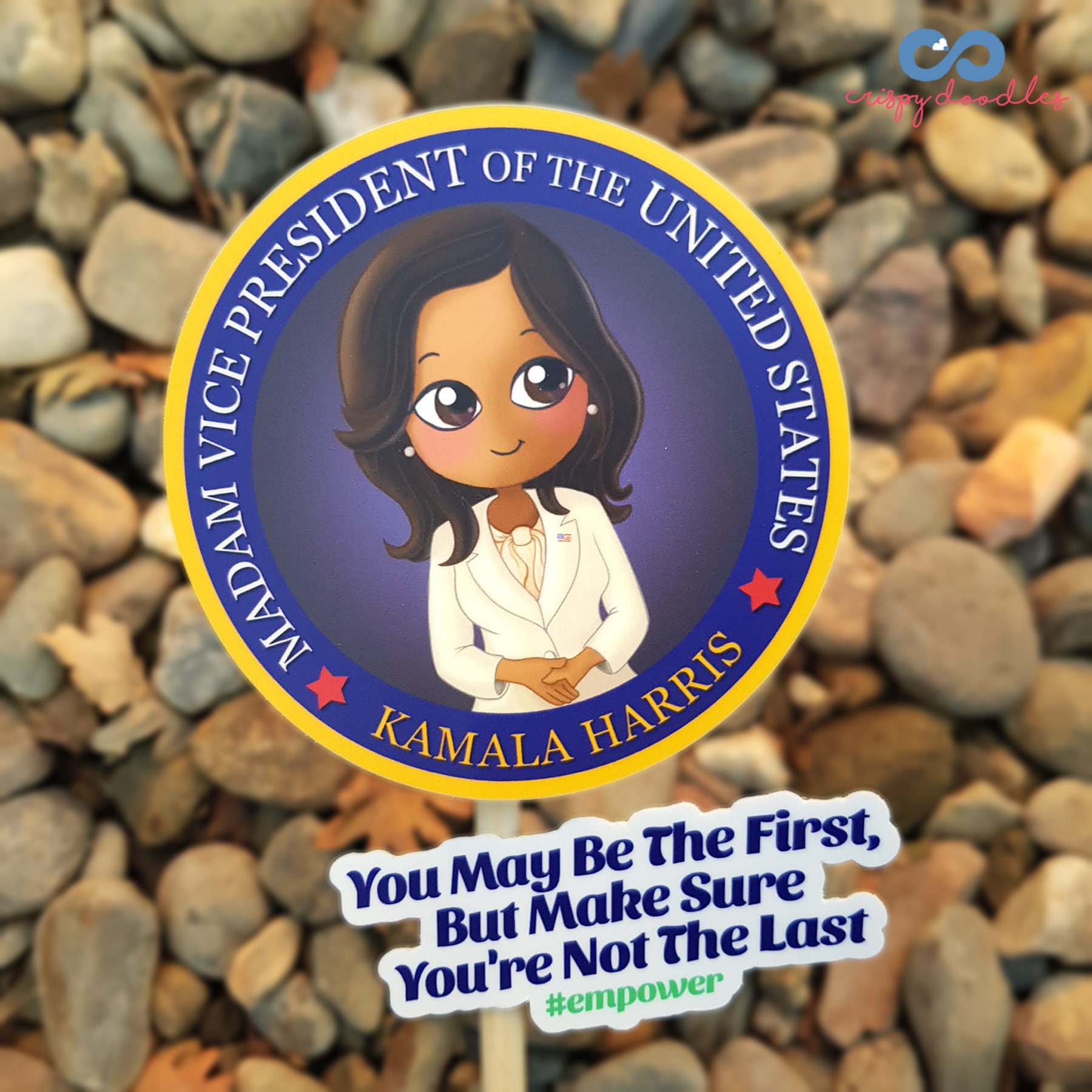 Kamala Harris Sticker, Kamala Harris Cartoon Sticker, Kamala Harris ...