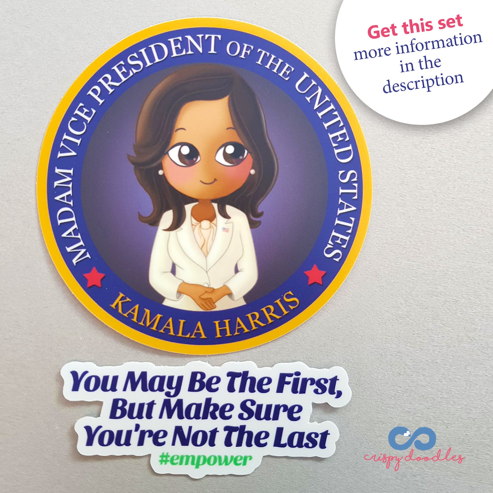 Kamala Harris Sticker Kamala Harris Cartoon Sticker Kamala | Etsy