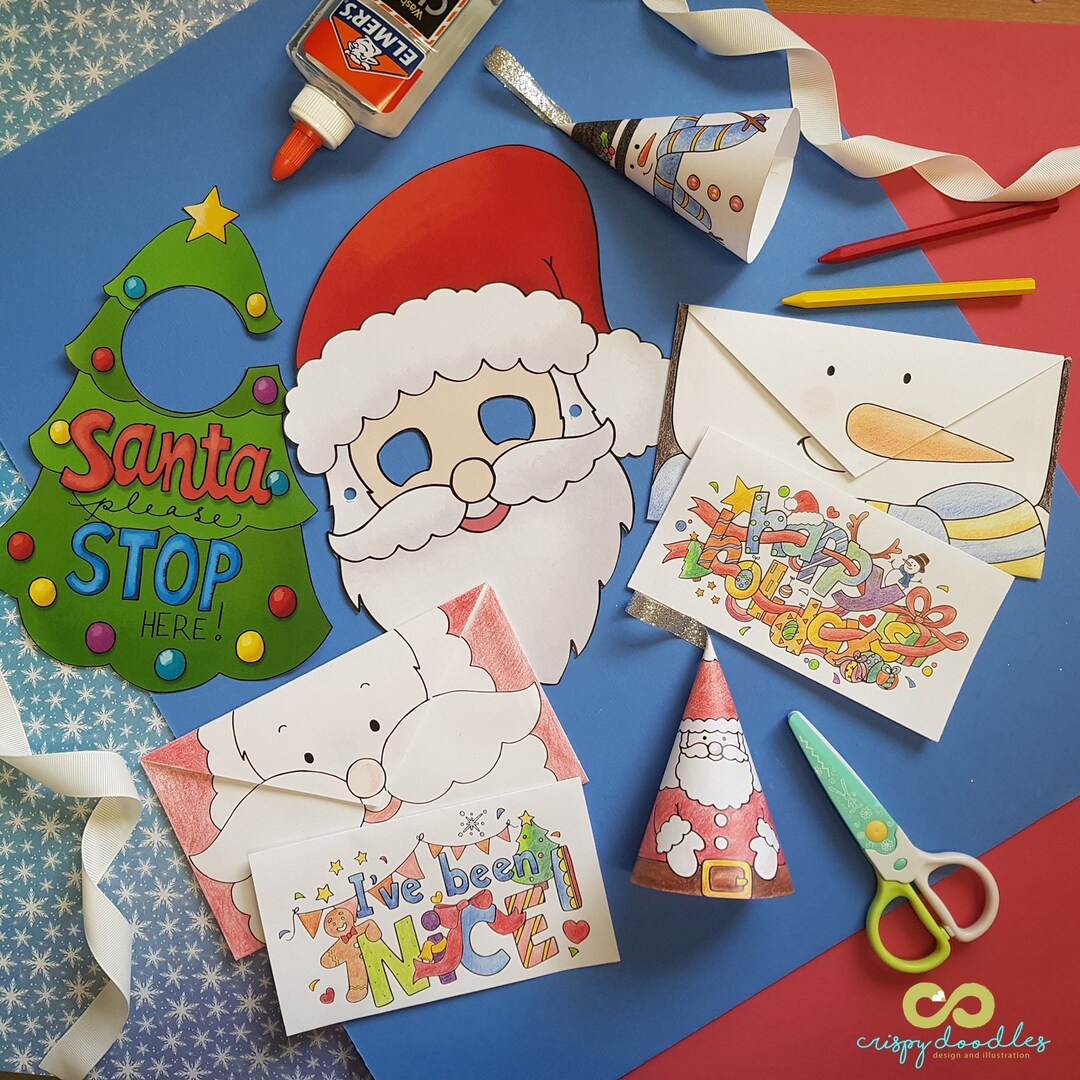 Kids Christmas Activity Pack Digital Download, Kids Christmas Craft Kit ...