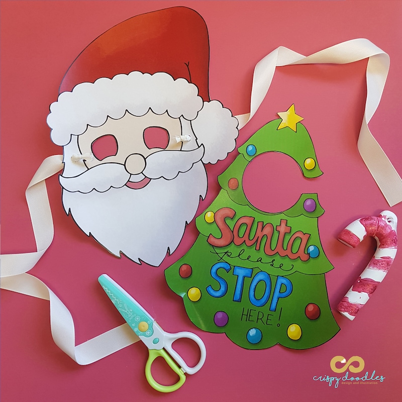 Santa Mask - Etsy