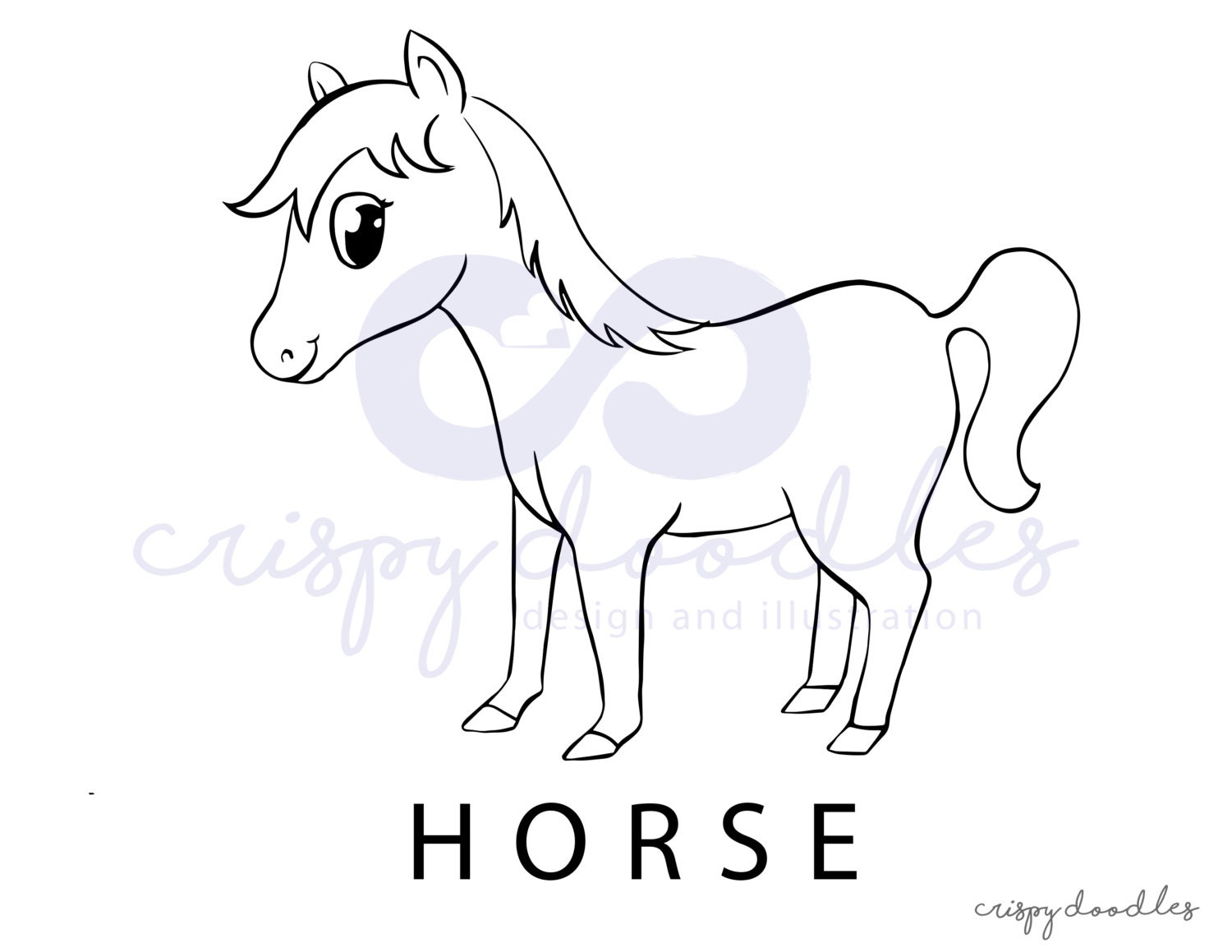 Farm Animals Coloring Pages - Duck Cow Sheep Pig Horse - Etsy