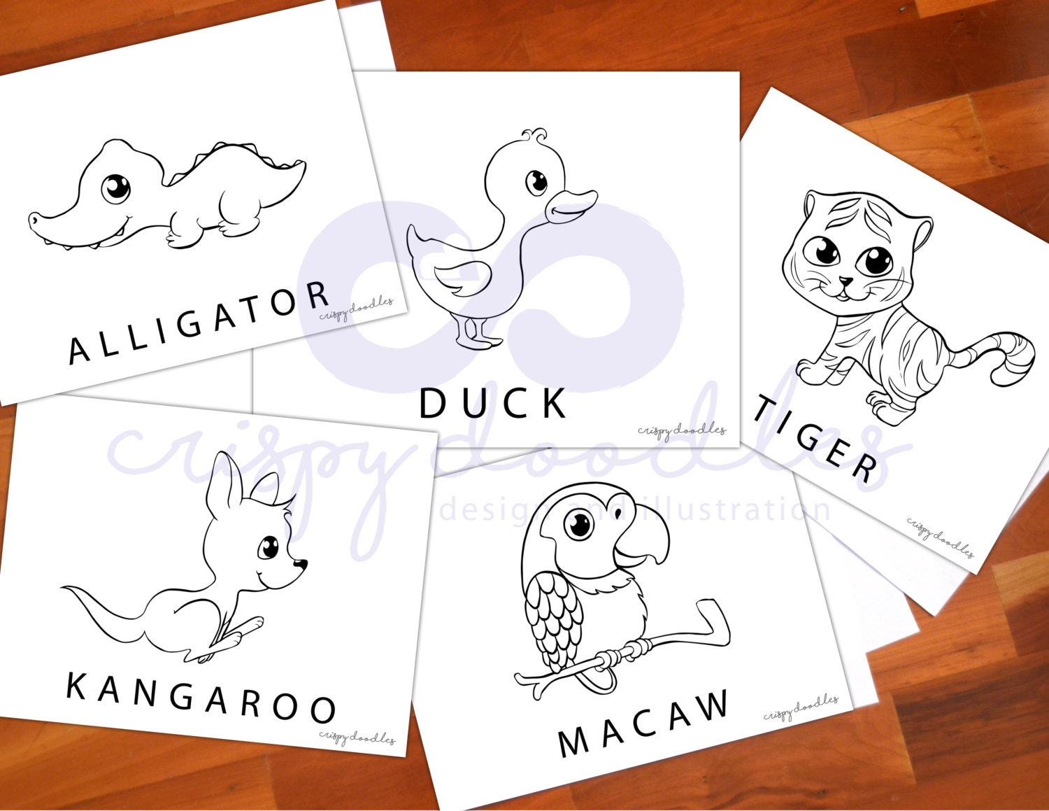 Animal Coloring Pages Kids Preschool Home School Classroom - Etsy