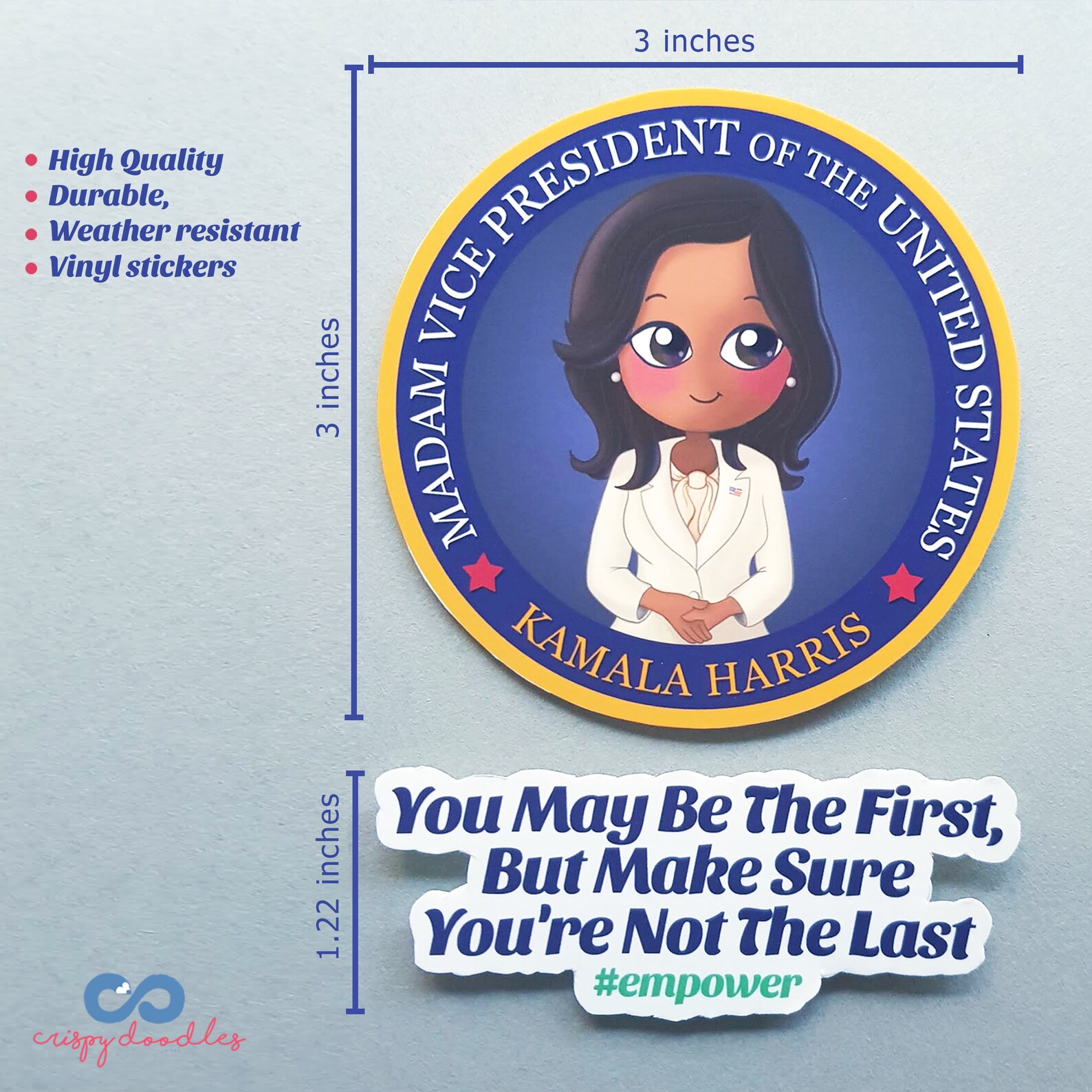 Kamala Harris Sticker, Kamala Harris Cartoon Sticker, Kamala Harris ...