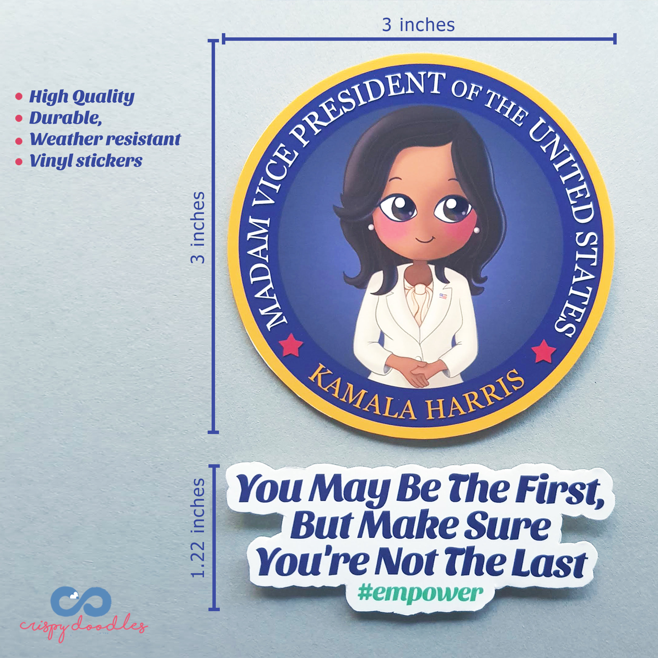 Kamala Harris Sticker, Kamala Harris Cartoon Sticker, Kamala Harris ...