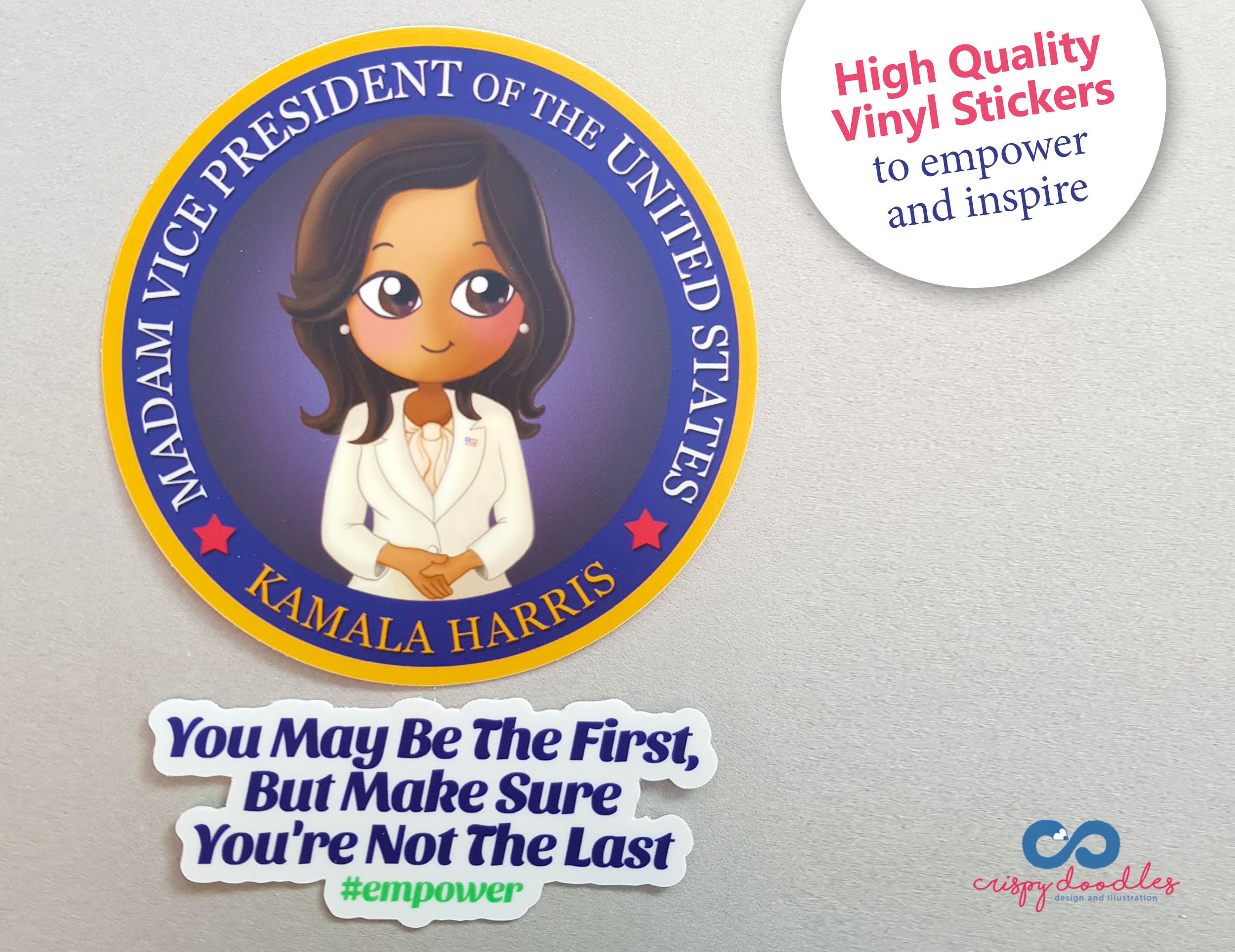 Kamala Harris Sticker, Kamala Harris Cartoon Sticker, Kamala Harris ...