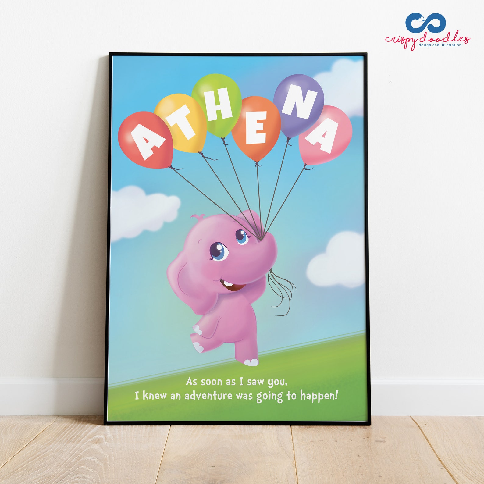 Personalized Name Print Gift for Kids Childrens Wall Art - Etsy