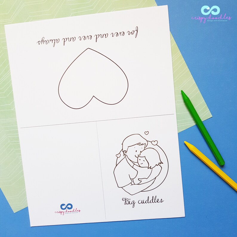 Fathers Day Folding Card Preschool Activity - Easy DIY Craft Love Dad ...