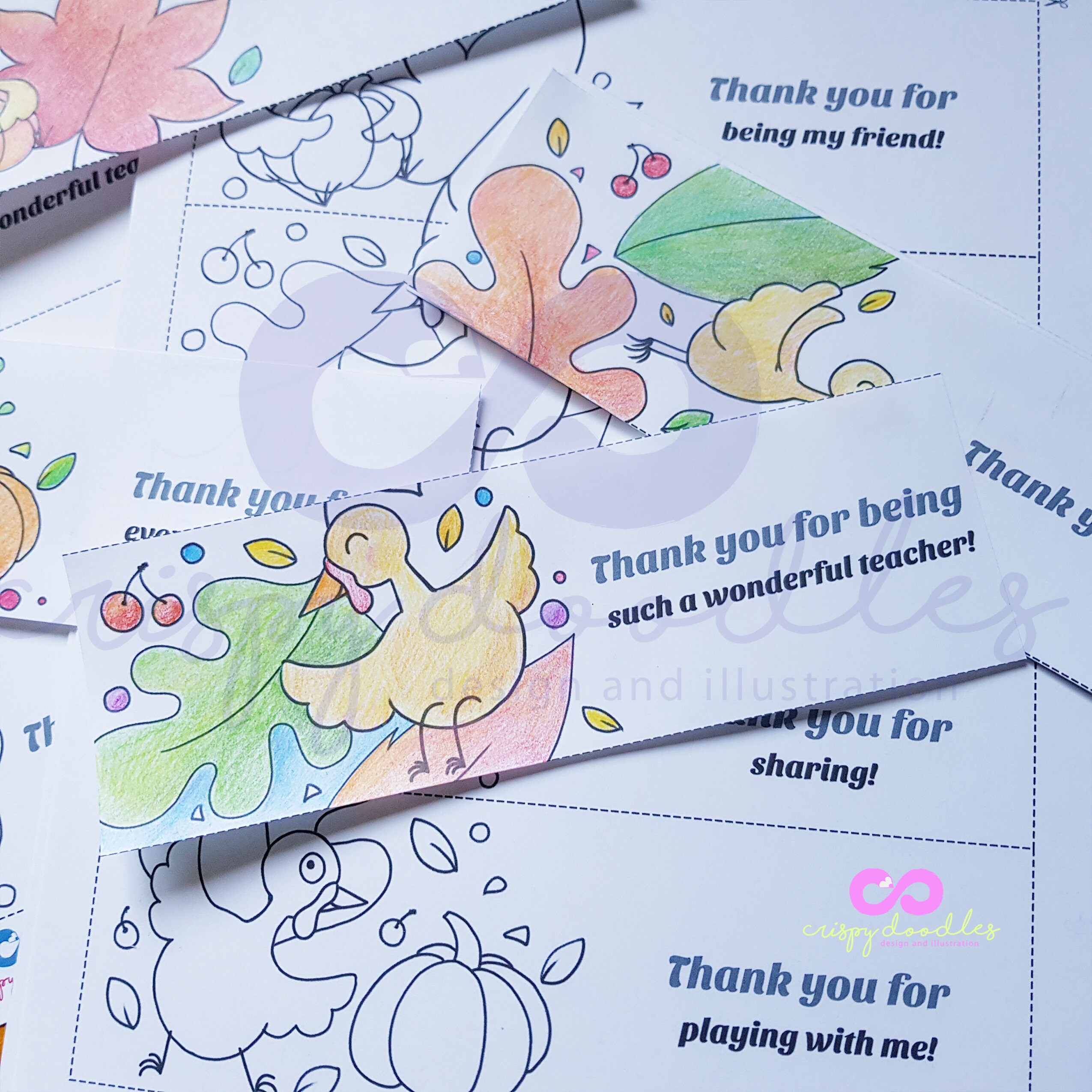 Printable Thanksgiving Gratitude Notes, Kids Coloring Pages Fall ...