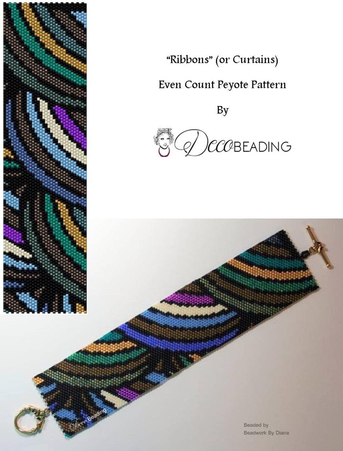Peyote Bracelet PATTERN. DIGITAL DOWNLOAD. Even Count Peyote - Etsy