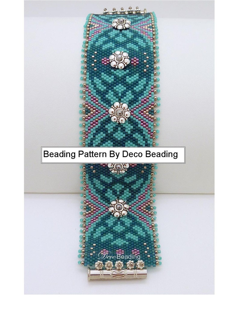 Peyote Bracelet PATTERN. DIGITAL DOWNLOAD. Odd Count Peyote Pattern ...