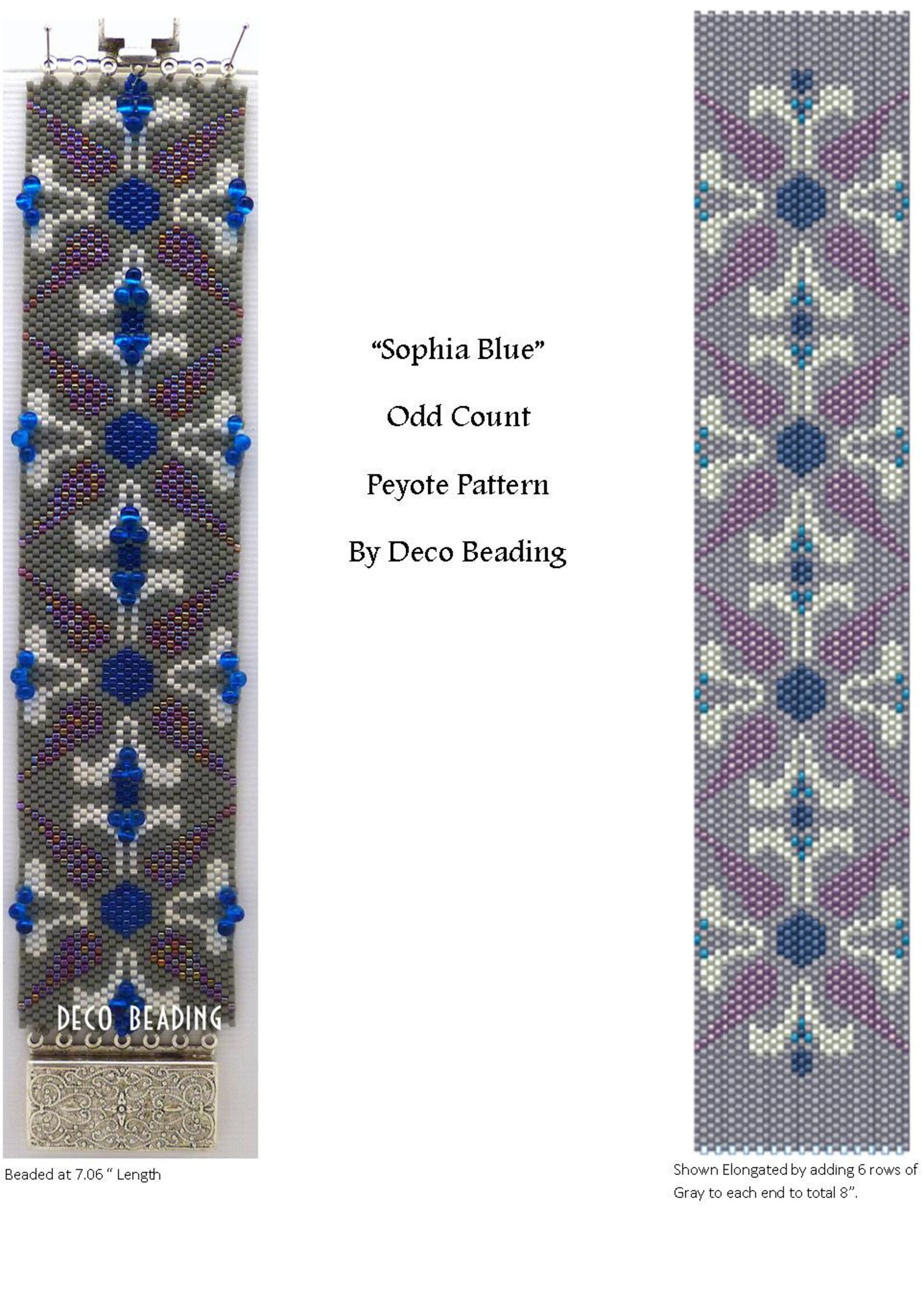 Peyote Bracelet PATTERN. DIGITAL DOWNLOAD. Odd Count Peyote - Etsy
