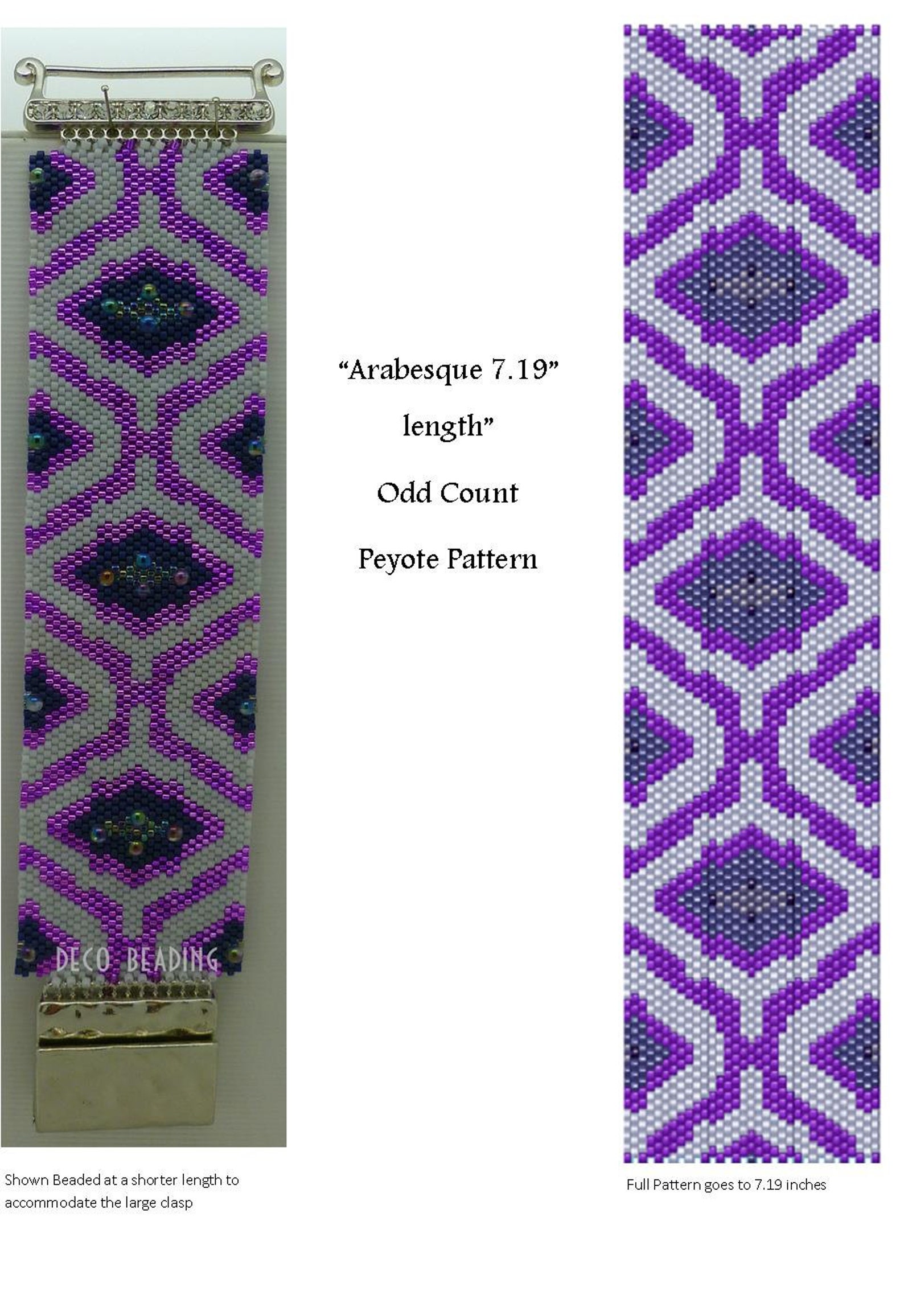 Peyote Bracelet PATTERN. DIGITAL DOWNLOAD. Odd Count Peyote - Etsy