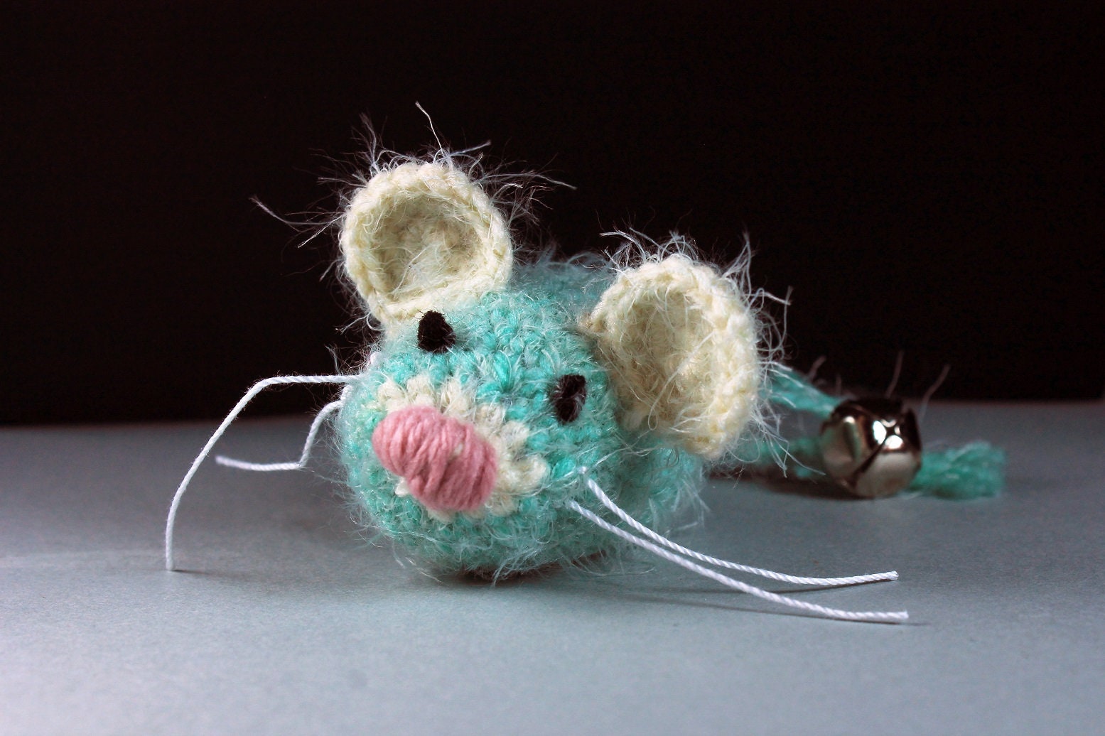 Catnip Toy Mouse, Mouse With Bell, Fuzzy Mouse Toy, Green and Yellow ...