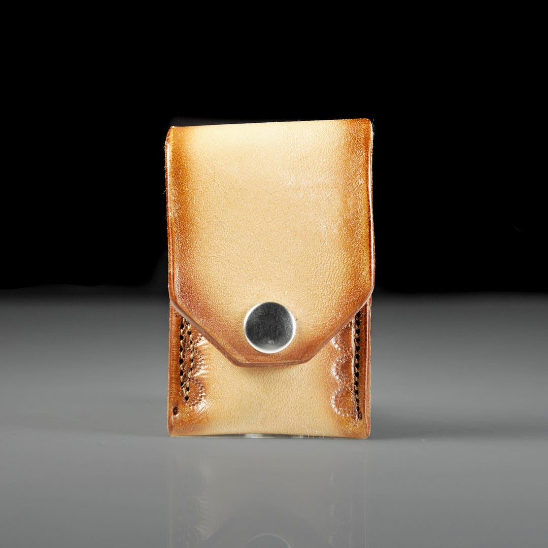 Hand-tooled Leather Tiny Pouch - Minimalist Change Purse, Small Coin ...