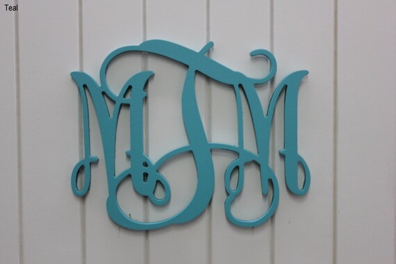 Wall Monogram 18 Tall Wall Decor Painted Wooden Wall | Etsy