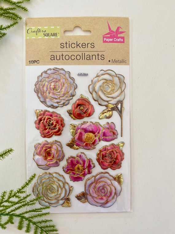 Dimensional Flower Stickers - Etsy
