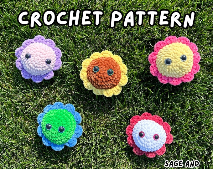 Blooming Olivia Pattern Pack, Crochet Flower Pattern, No Sew, Crochet ...