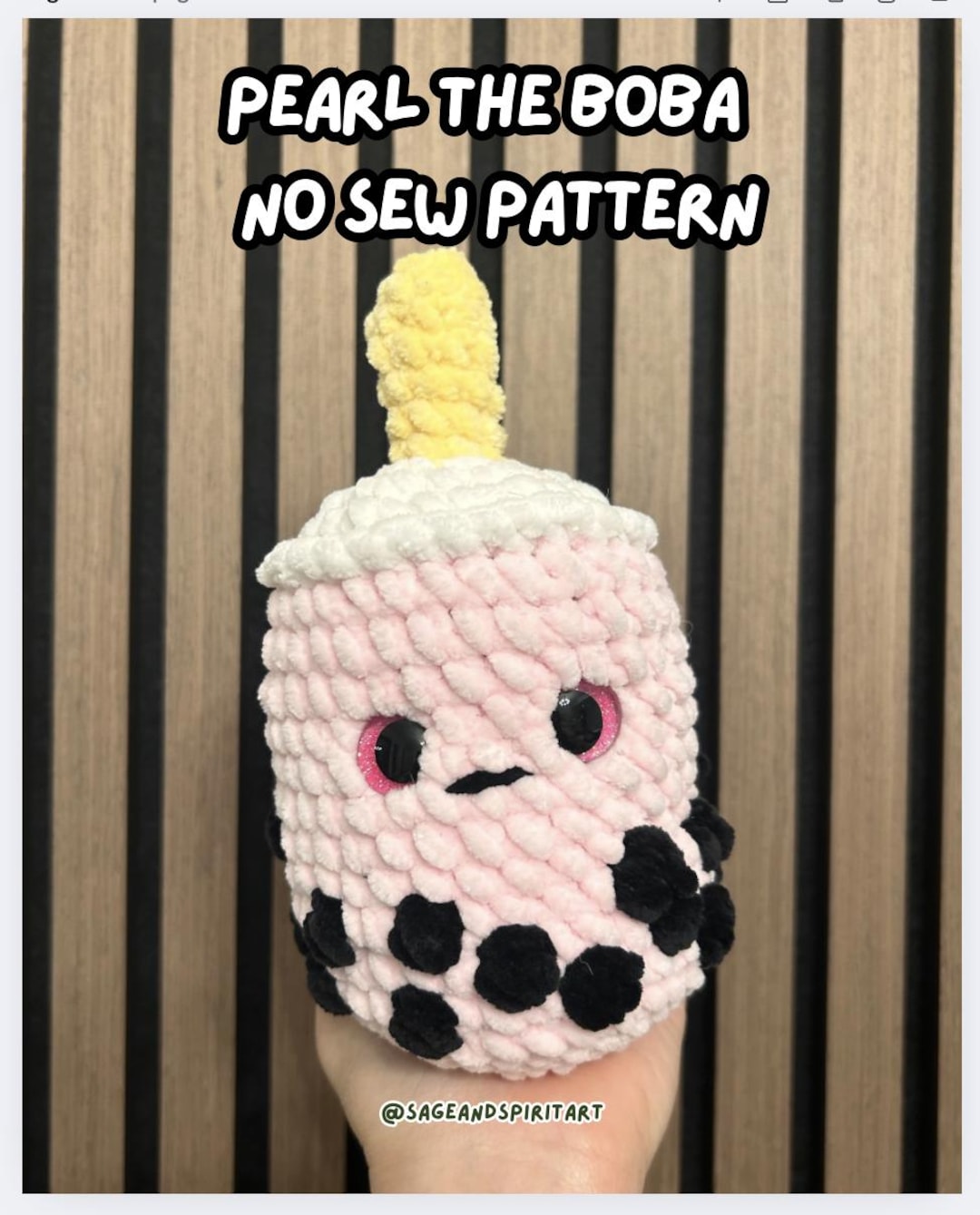 Pearl the Mini No Sew Boba Crochet Pattern - Etsy