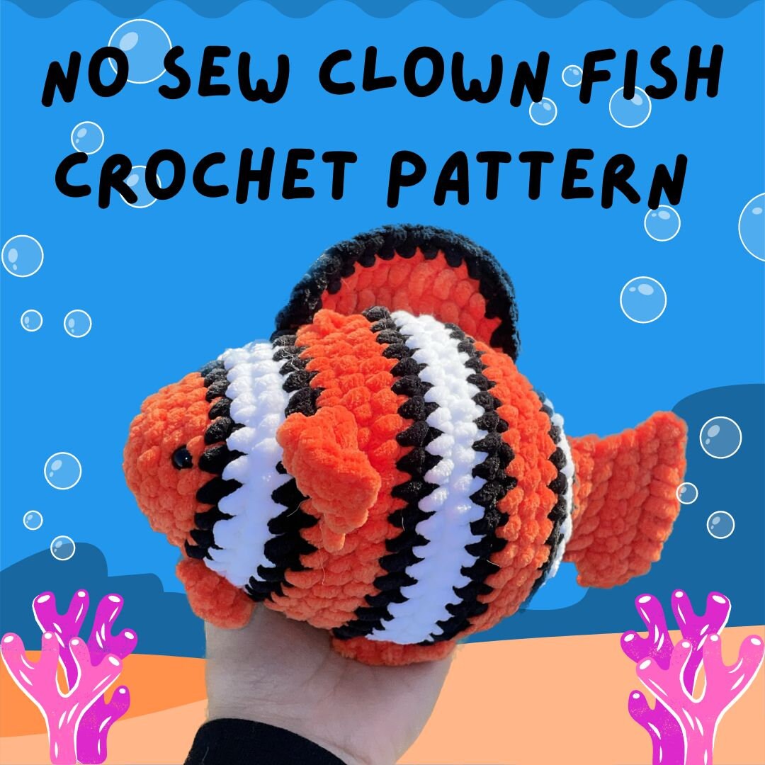 No Sew Clown Fish Pattern - Etsy