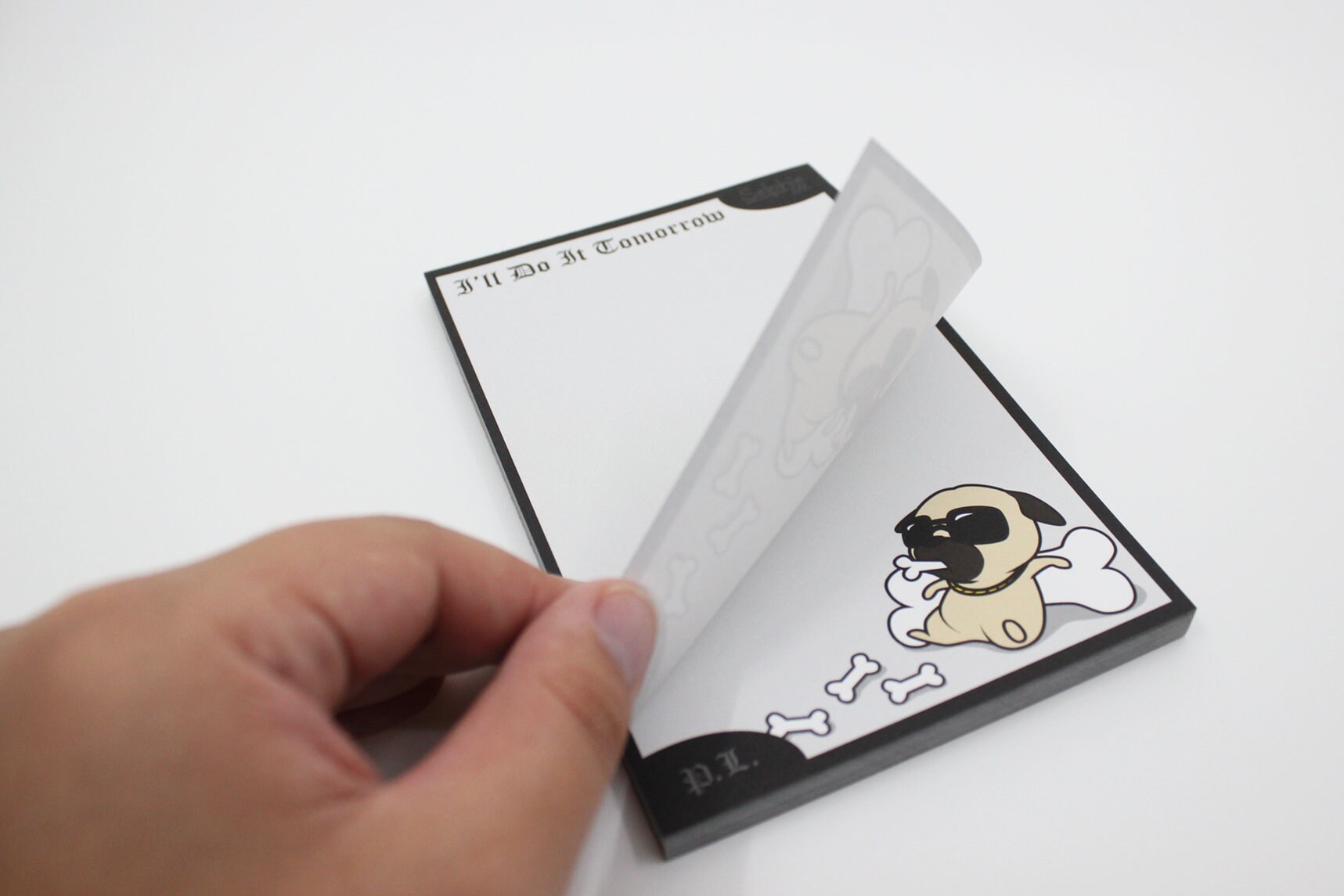 P.L. the Pug Notepad I'll Do It Tomorrow 100% Recycled | Etsy