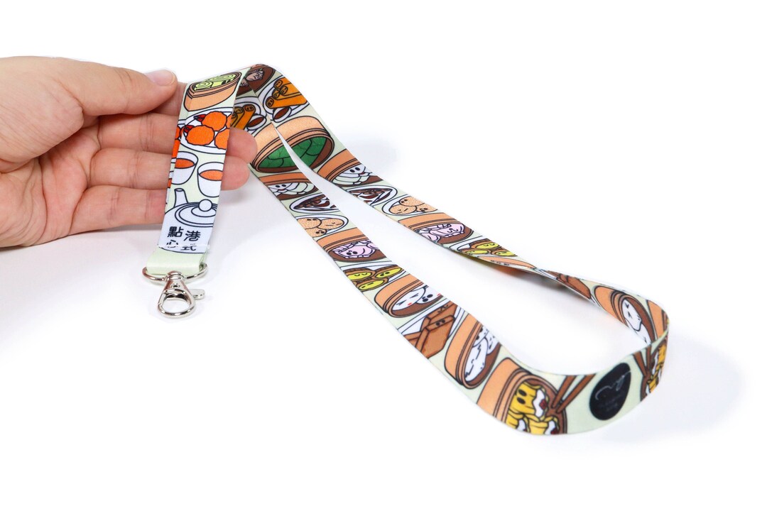Dim Sum Lanyard, Cute Asian Food With Dumplings, Bao, Buns Art, Lanyard ...