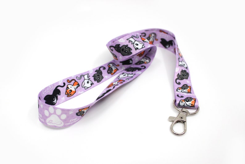 Kitty Cat Lanyard Cute Tabby Black White Duel Tabby Cat Anime - Etsy