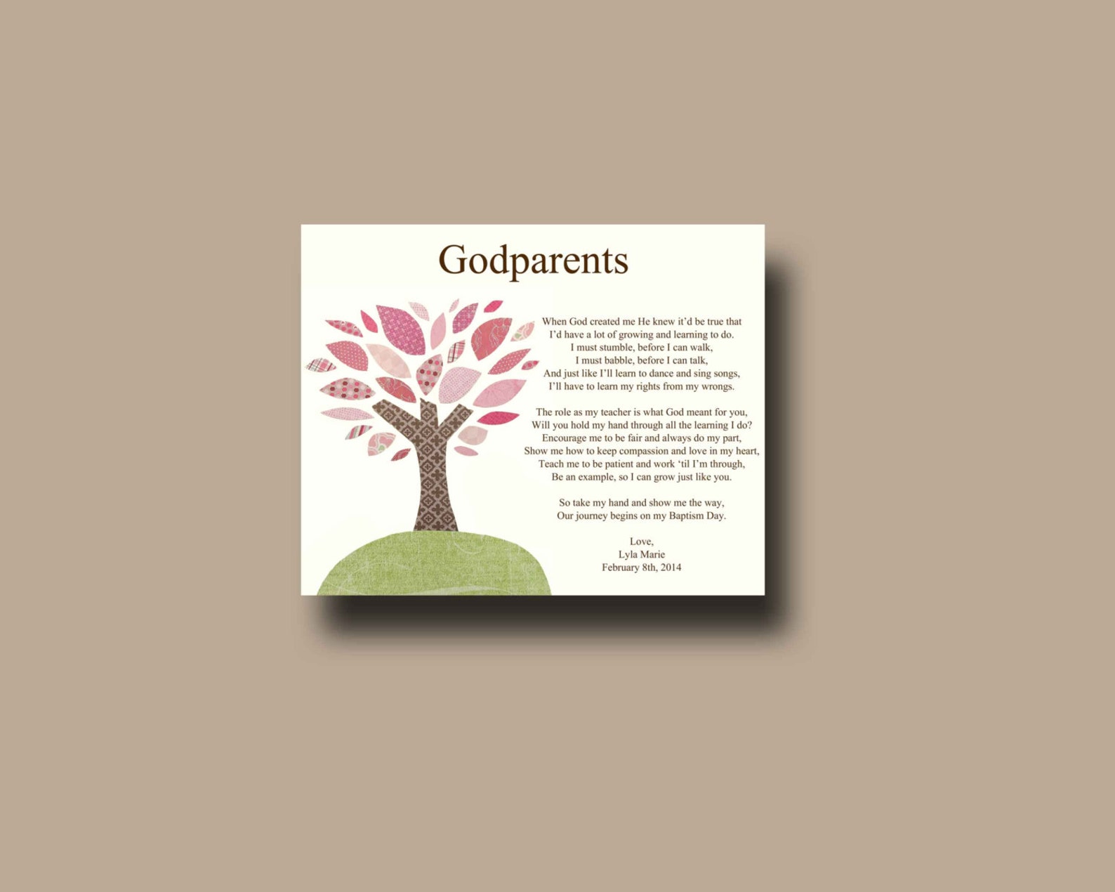 Godparents Gift Personalized Gift for Godmother and Godfather Gift From ...
