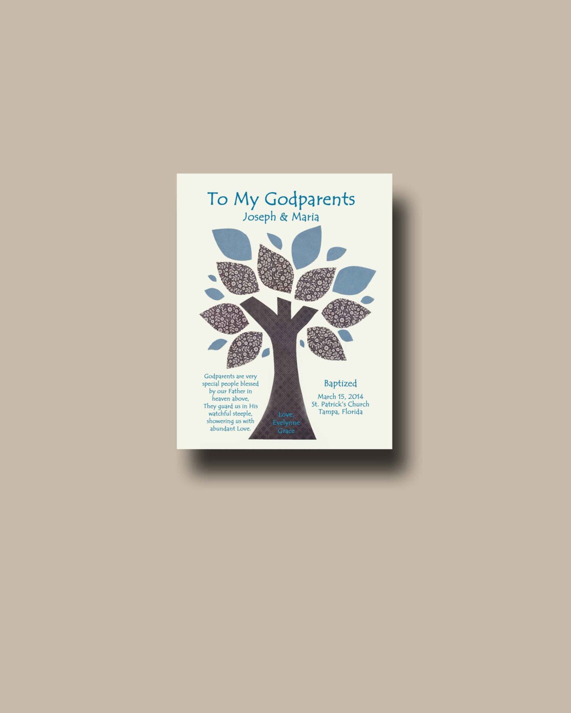 Godparents Gift Personalized Gift for Godmother and - Etsy