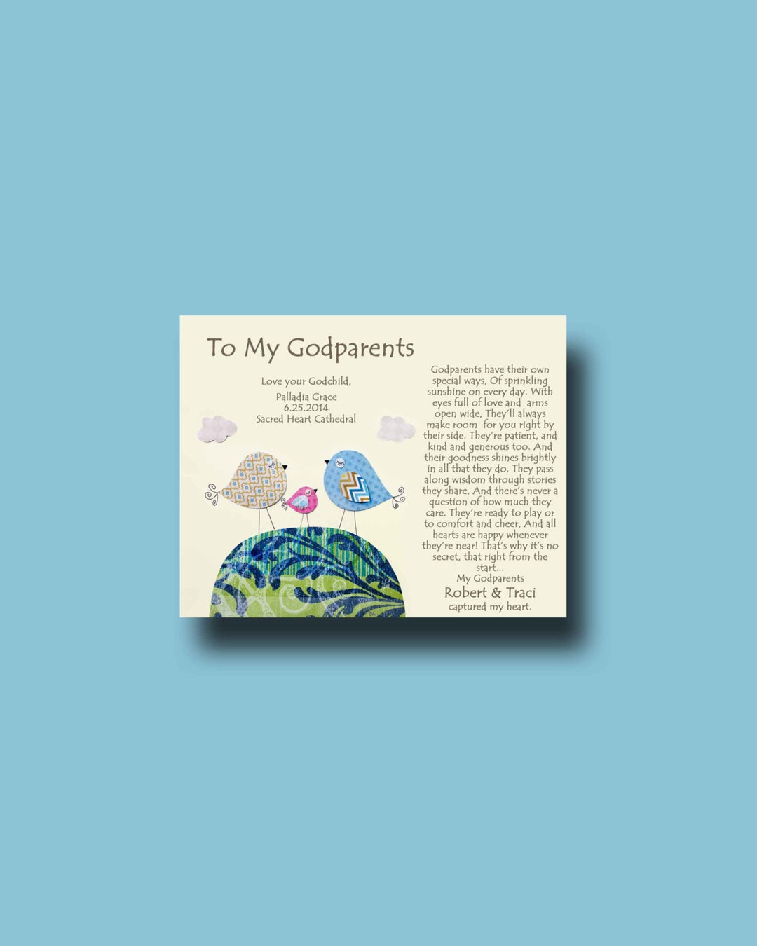 Godparents Gift - Personalized Gift for Godmother and Godfather, Gift ...