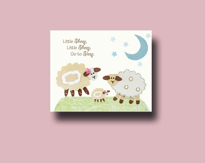 Little Sheep Lamb Nursery Decor Uni Nursery Baby Girl | Etsy