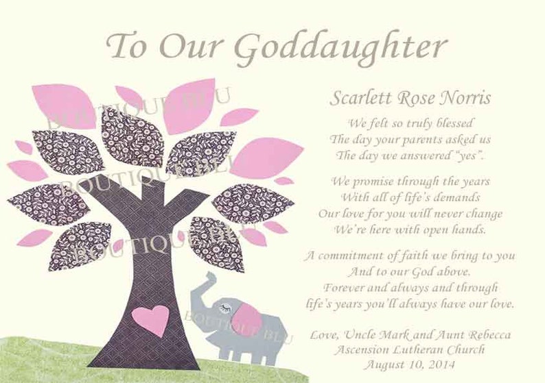 Goddaughter Gift Gift for Goddaughter Personalized Gift for Goddaughter ...