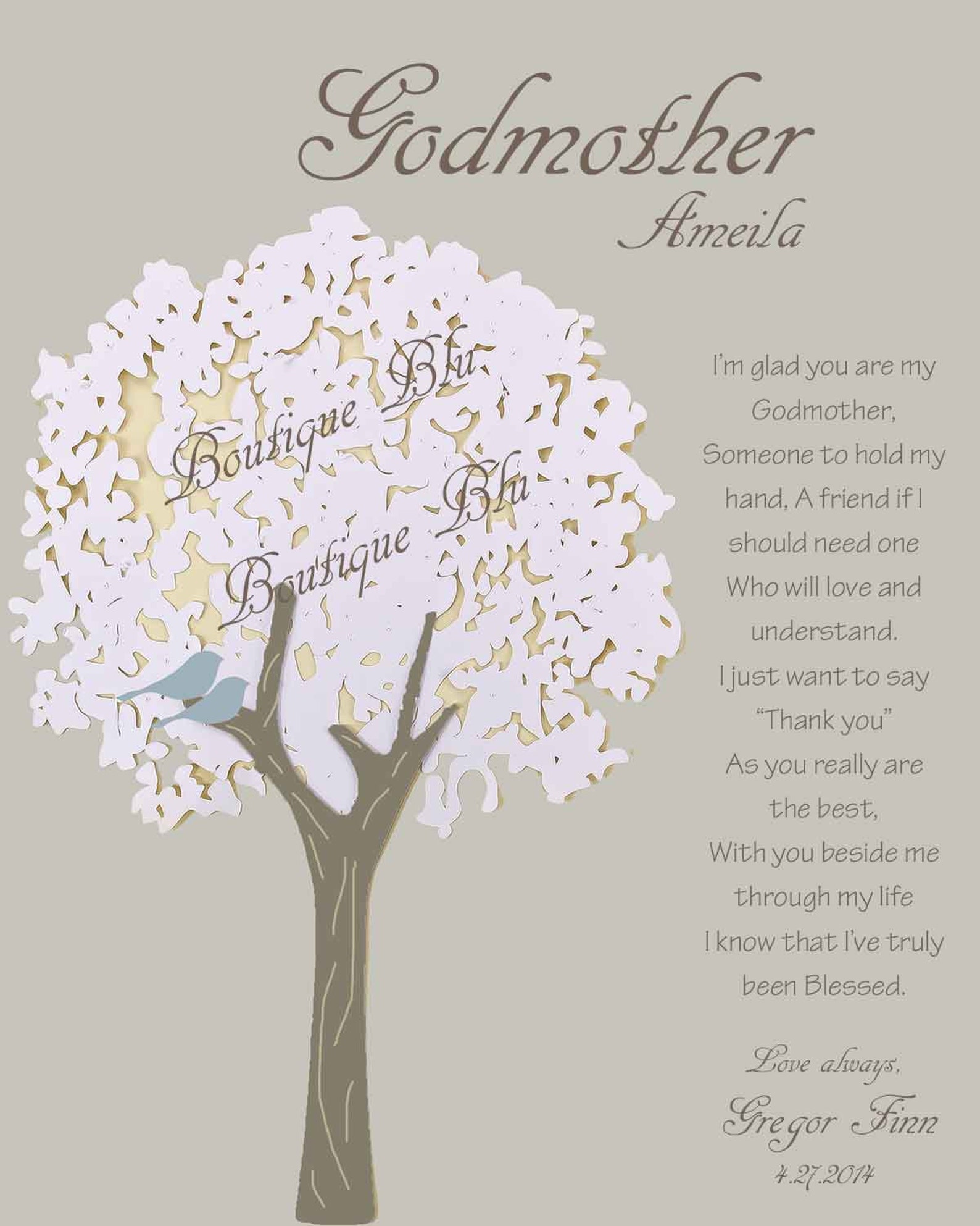 Baptism Gift for GODPARENTS Godparents Gift Personalized - Etsy