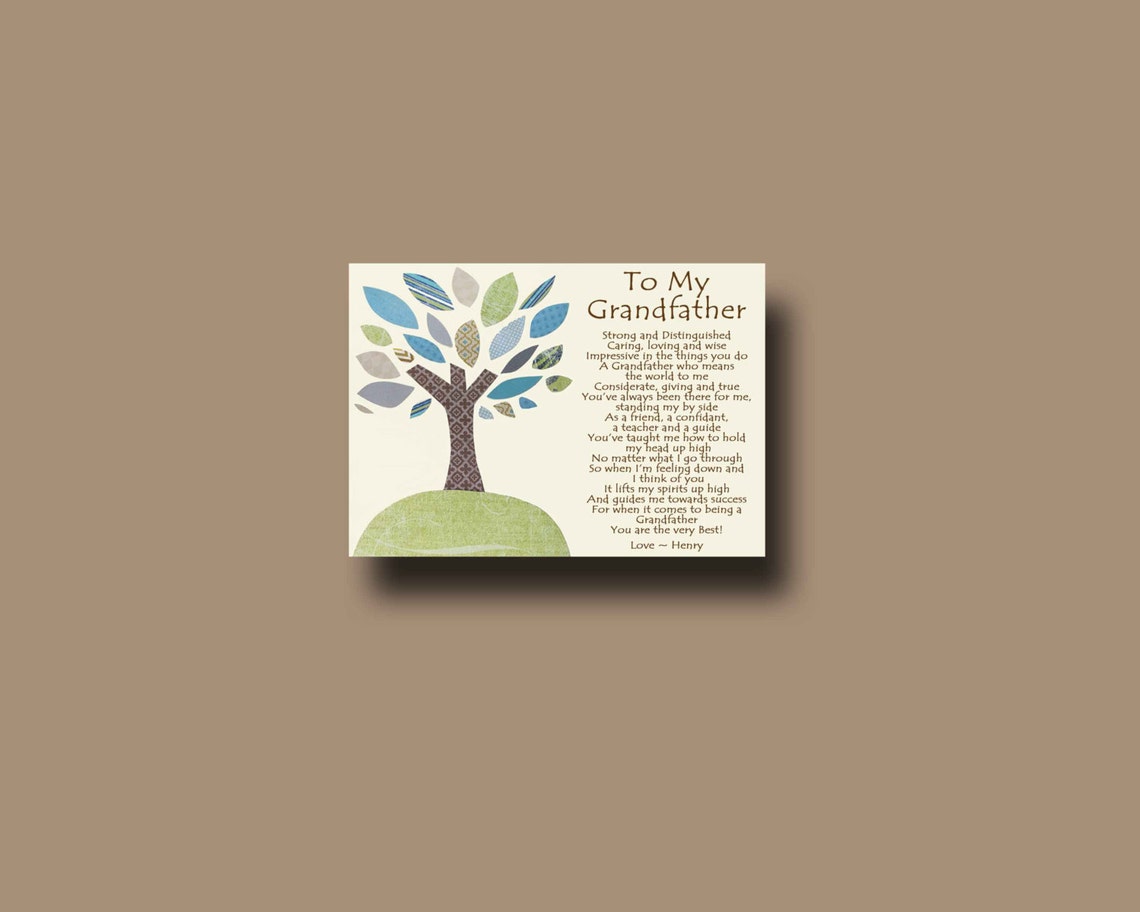 Grandfather Gift - Personalized Gift for Grandfather - Grandpa Gift ...
