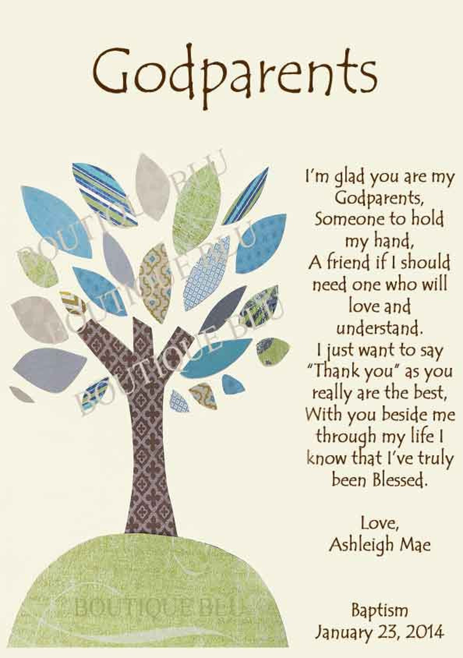 Godparents Gift Personalized Gift for Godmother and - Etsy