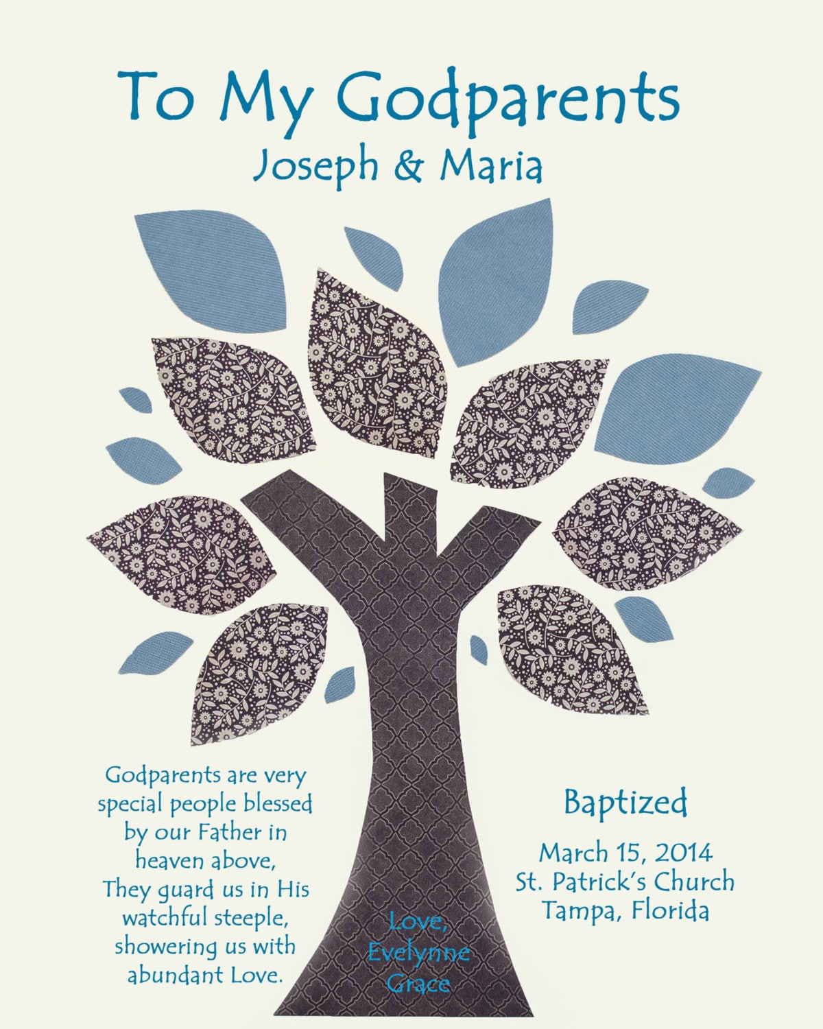 Godparents Gift Personalized Gift for Godmother and Godfather Gift From ...