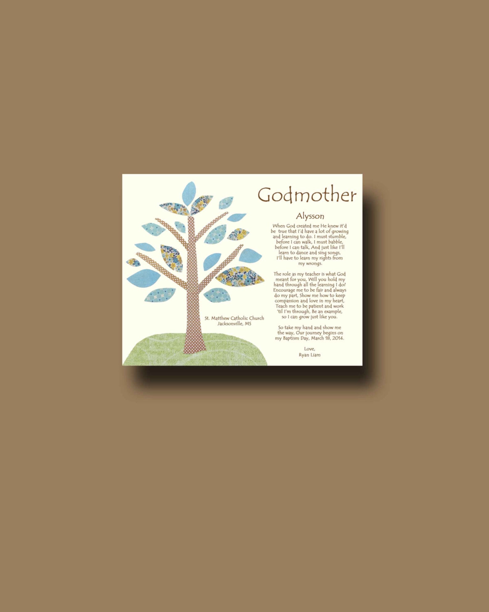 Godmother Gift Godparent Gift Personalized Gift for - Etsy