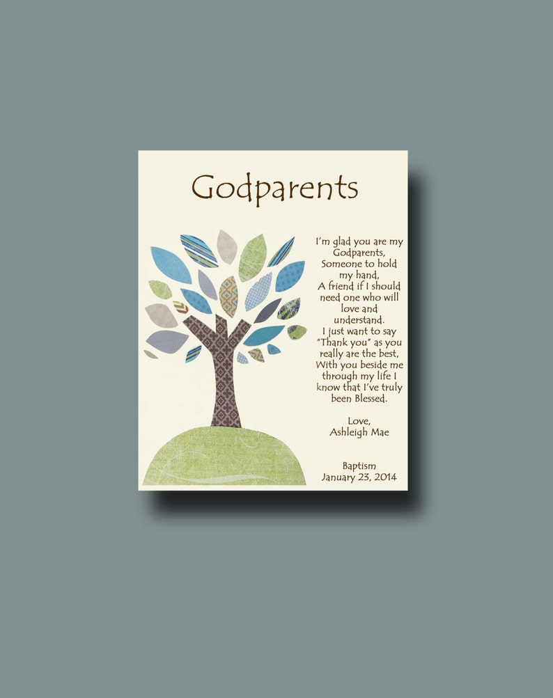 Godparents Gift Personalized Gift for Godmother and Godfather Gift From ...