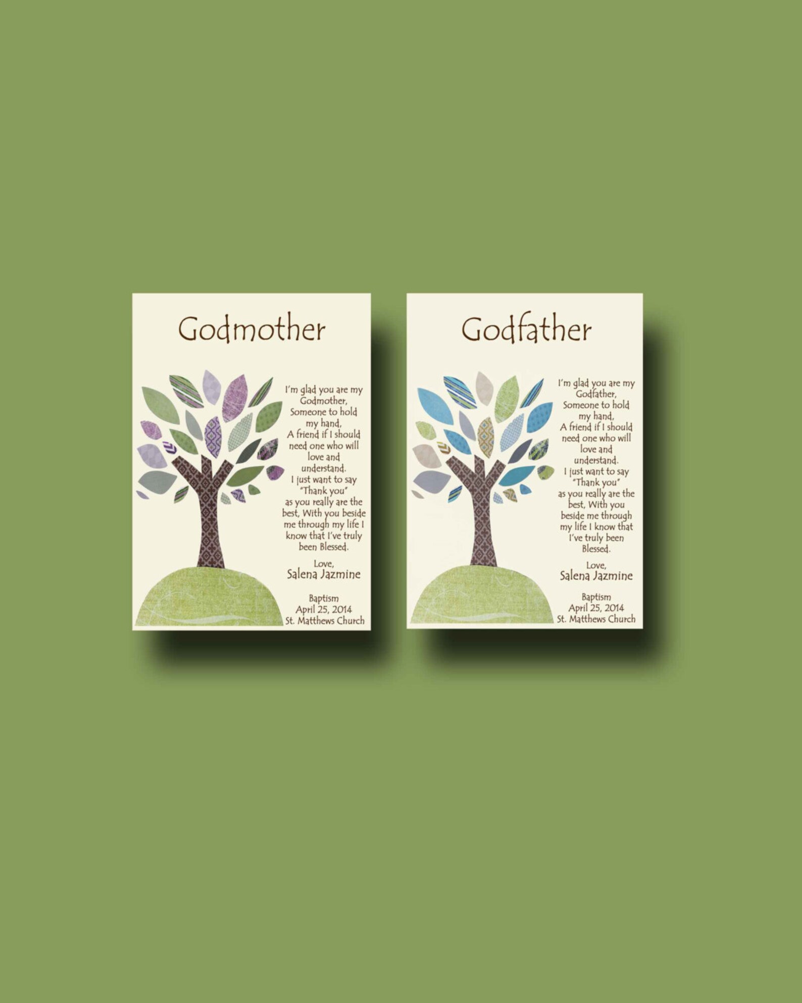 Godparents Gift - Personalized Gift for Godmother and Godfather - Gift ...